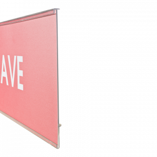 End Cap Sign Holder with Lozier Header Brackets - Sightline Display