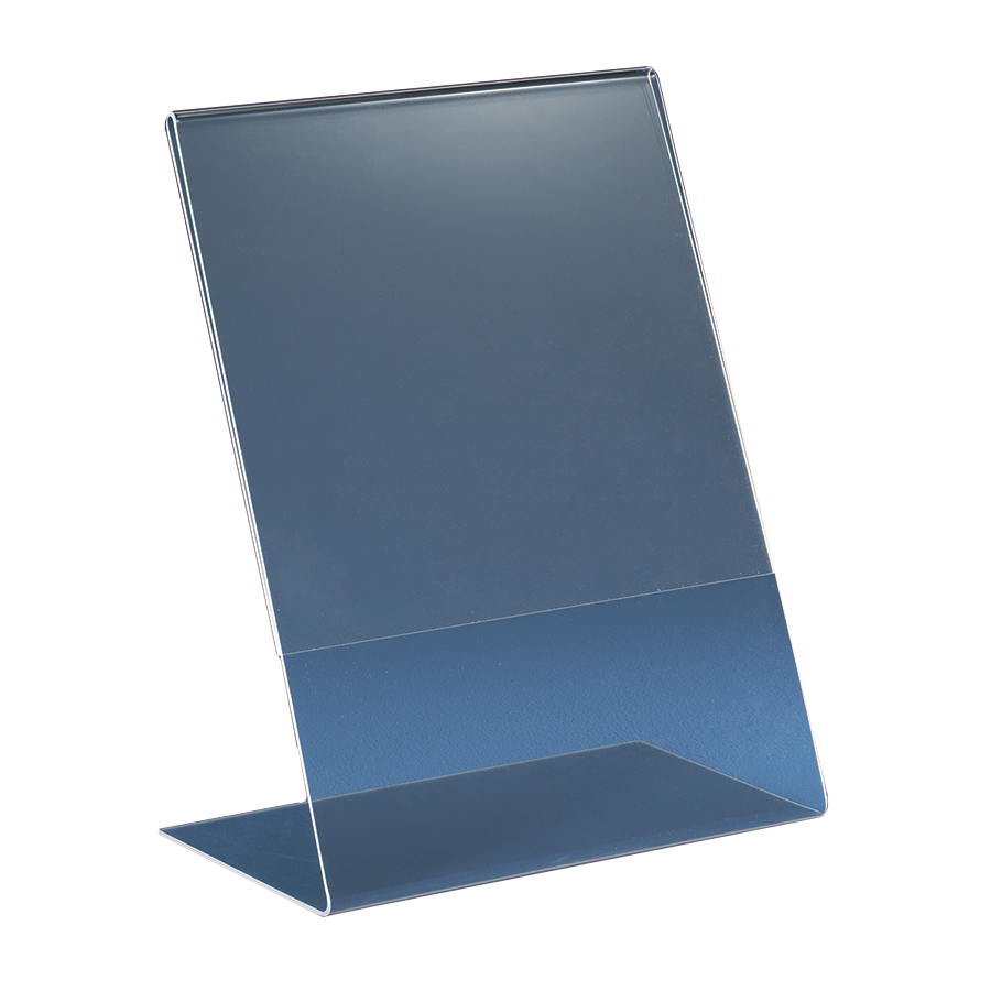 Rigid Vinyl Slant Back Sign Holder - Sightline Display